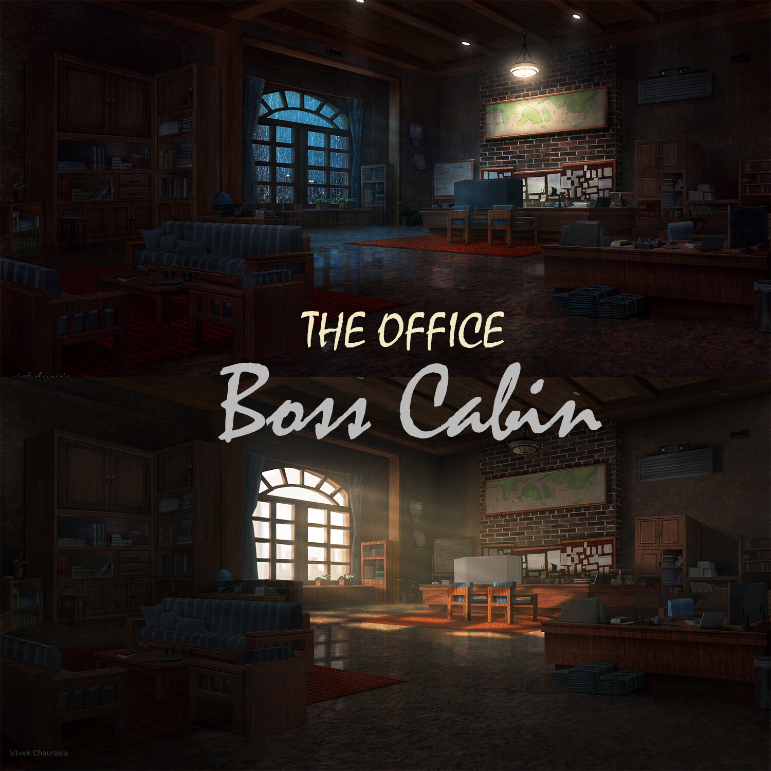 ArtStation - The office- boss cabin