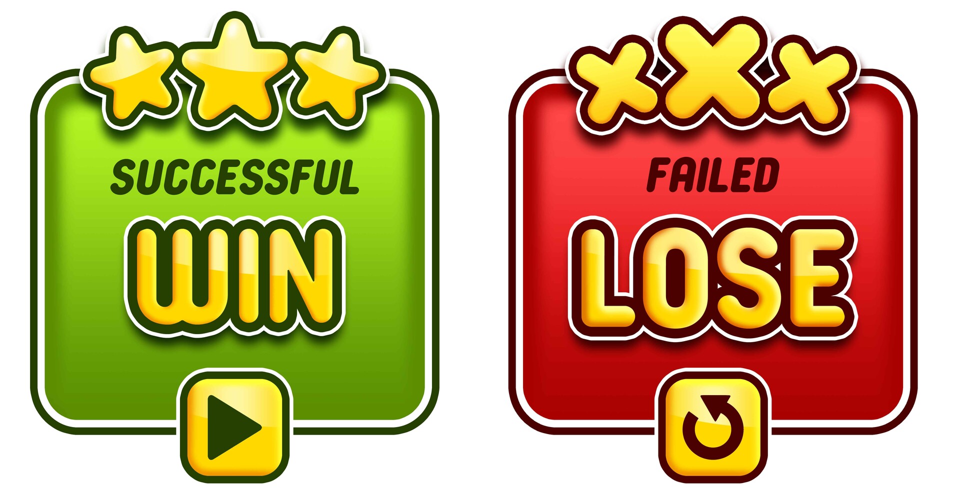 ArtStation - Win&Lose Designs for Mobile Games