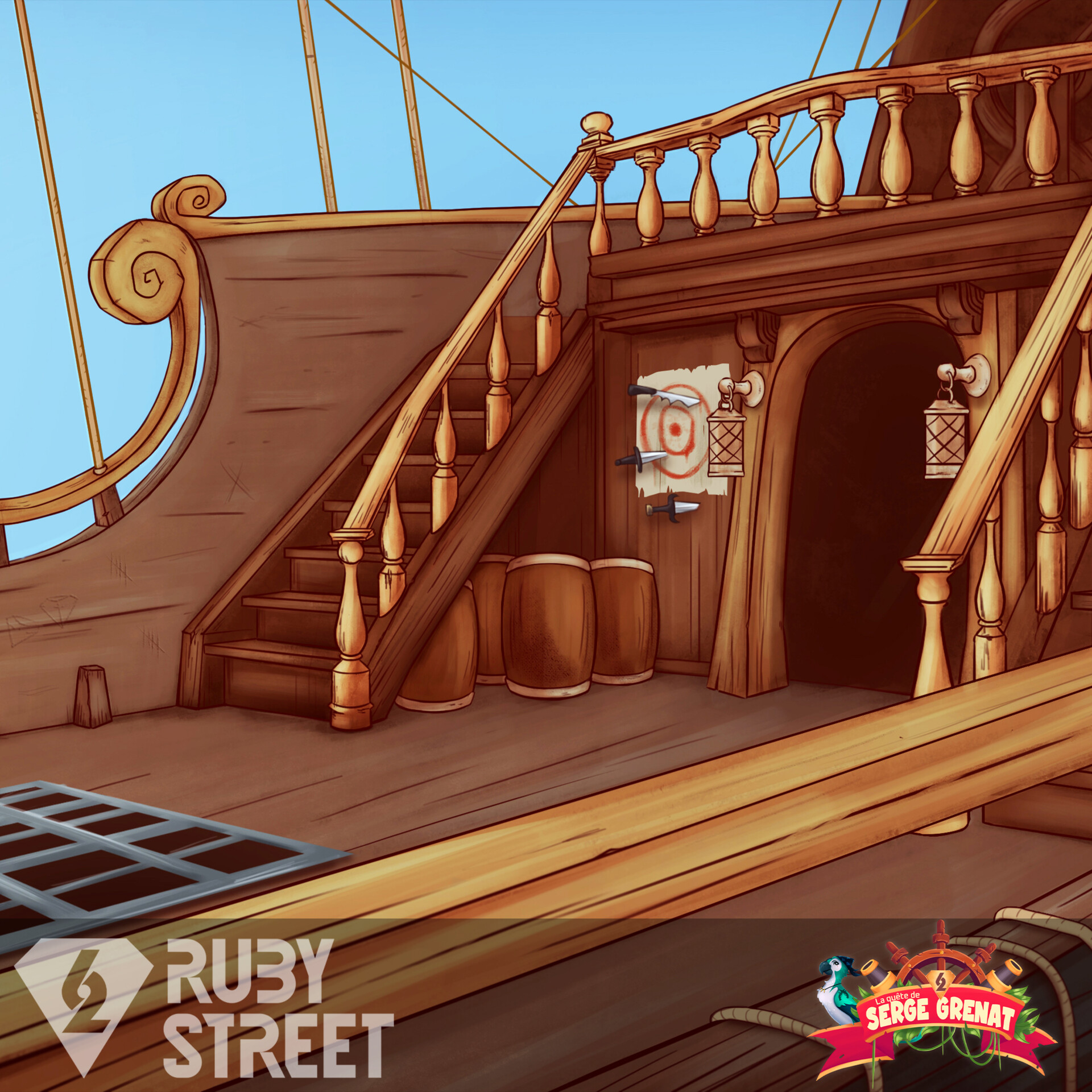 ArtStation - Illustration Boat - Treasure Hunt - 62 Ruby Street
