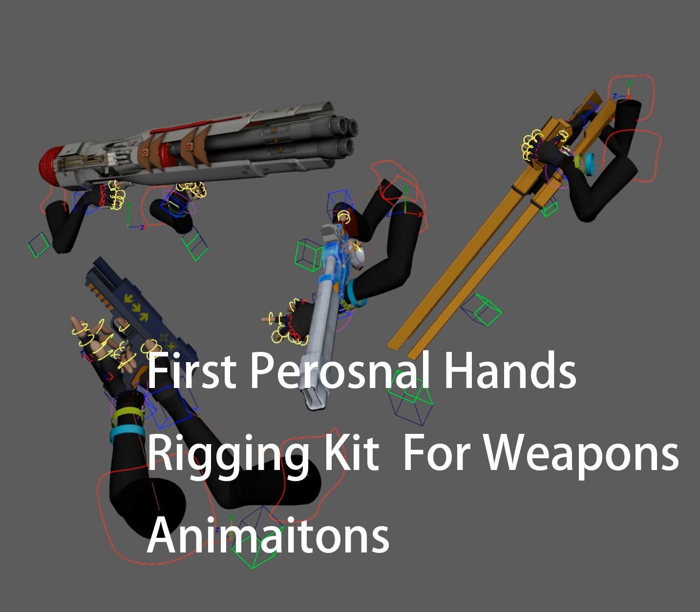 ArtStation - First Personal Hand Rig Kit & Animiations