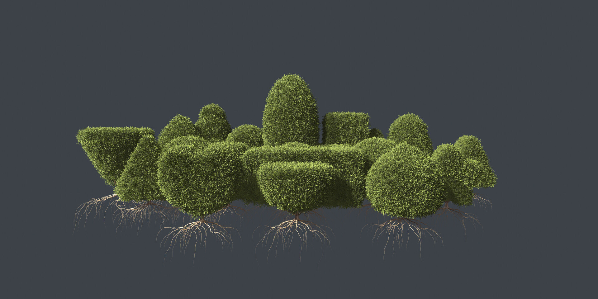 ArtStation - Boxwood Garden Bushes (Pack of 20)