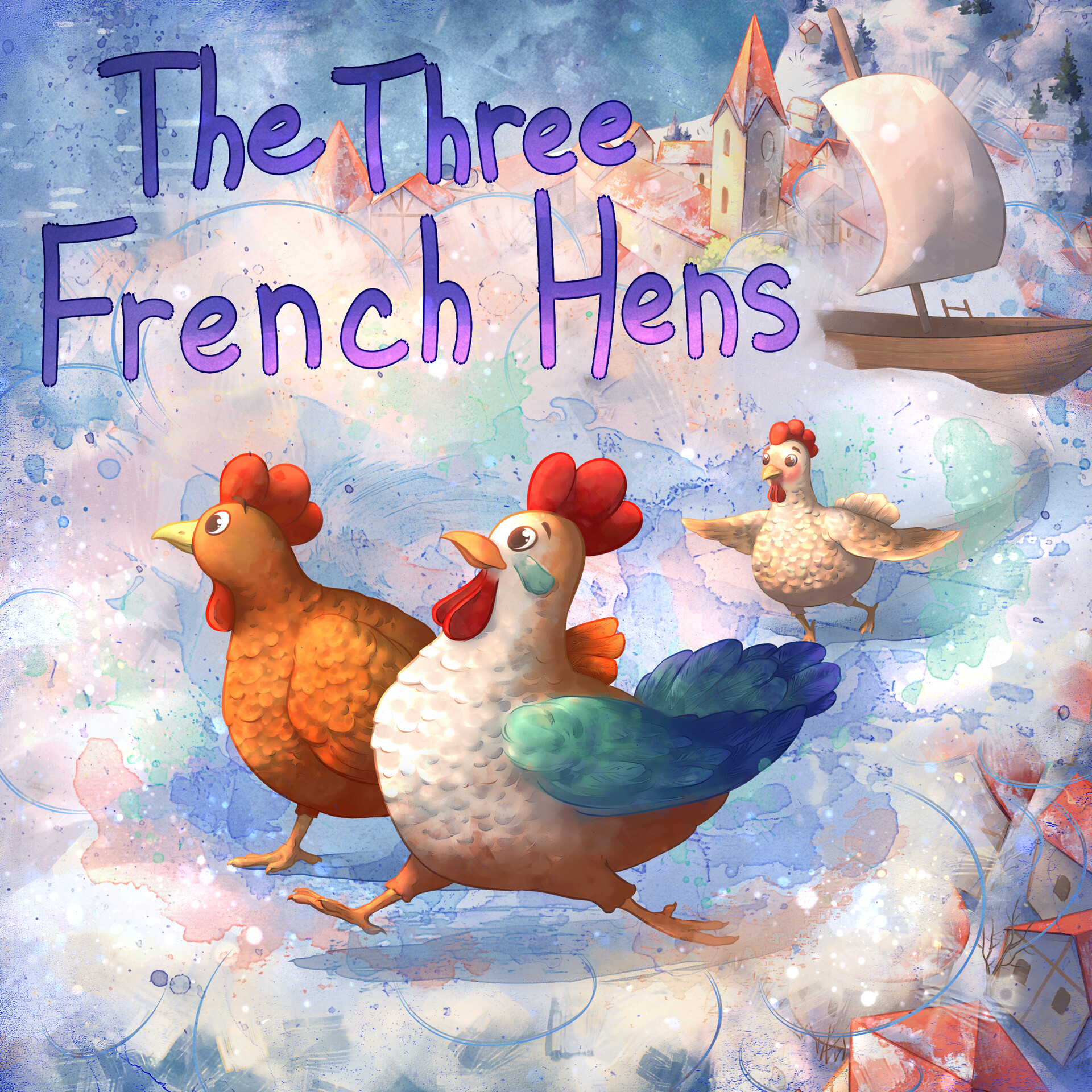 ArtStation - The story of three hens who want not to become the main ...