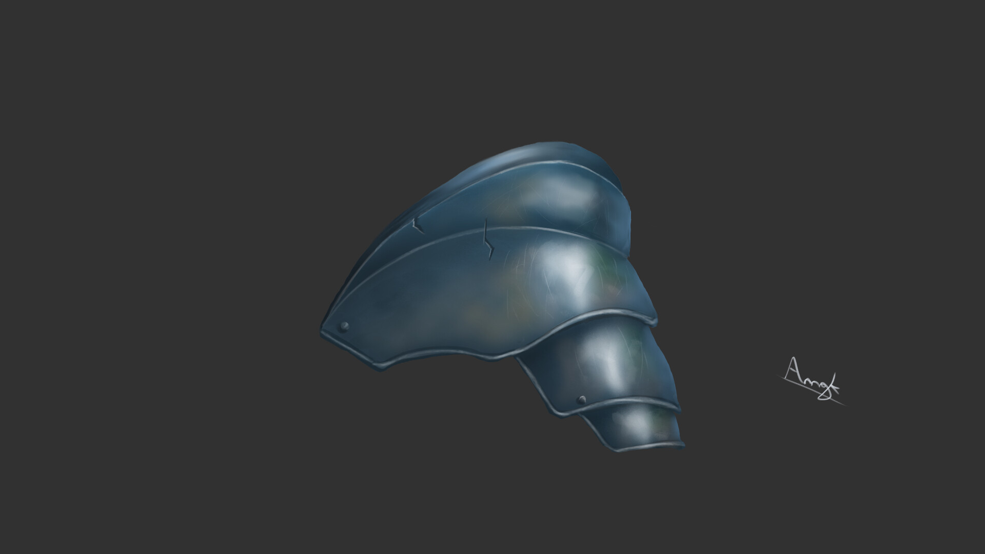 ArtStation - Shoulder pad (Metal Study)
