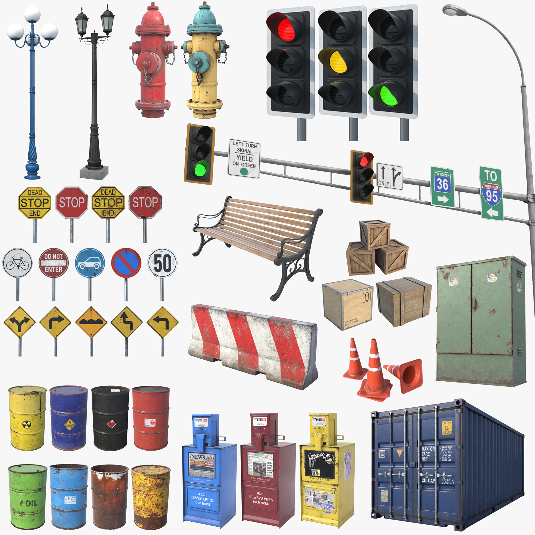 ArtStation - Street Elements Vol 1