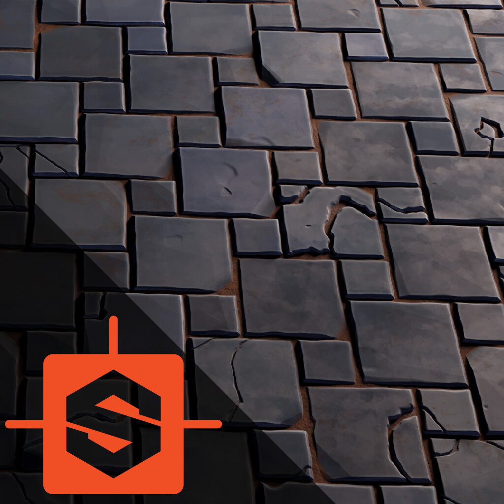 ArtStation - Stylized stone tiles - Substance Designer