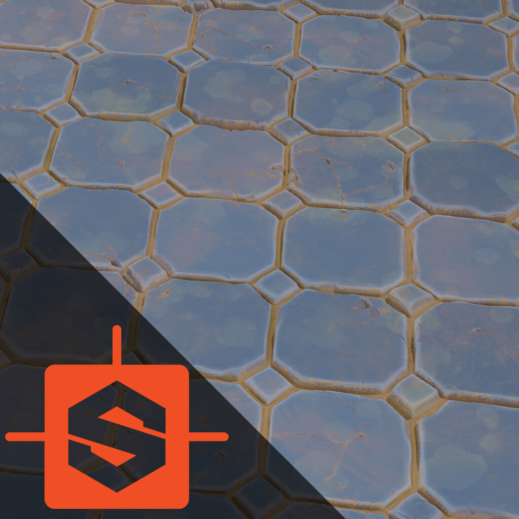 ArtStation - Octagonal bricks floor - Substance Designer