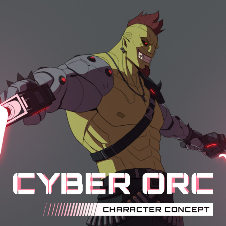 ArtStation - Cyber Orc - character concept