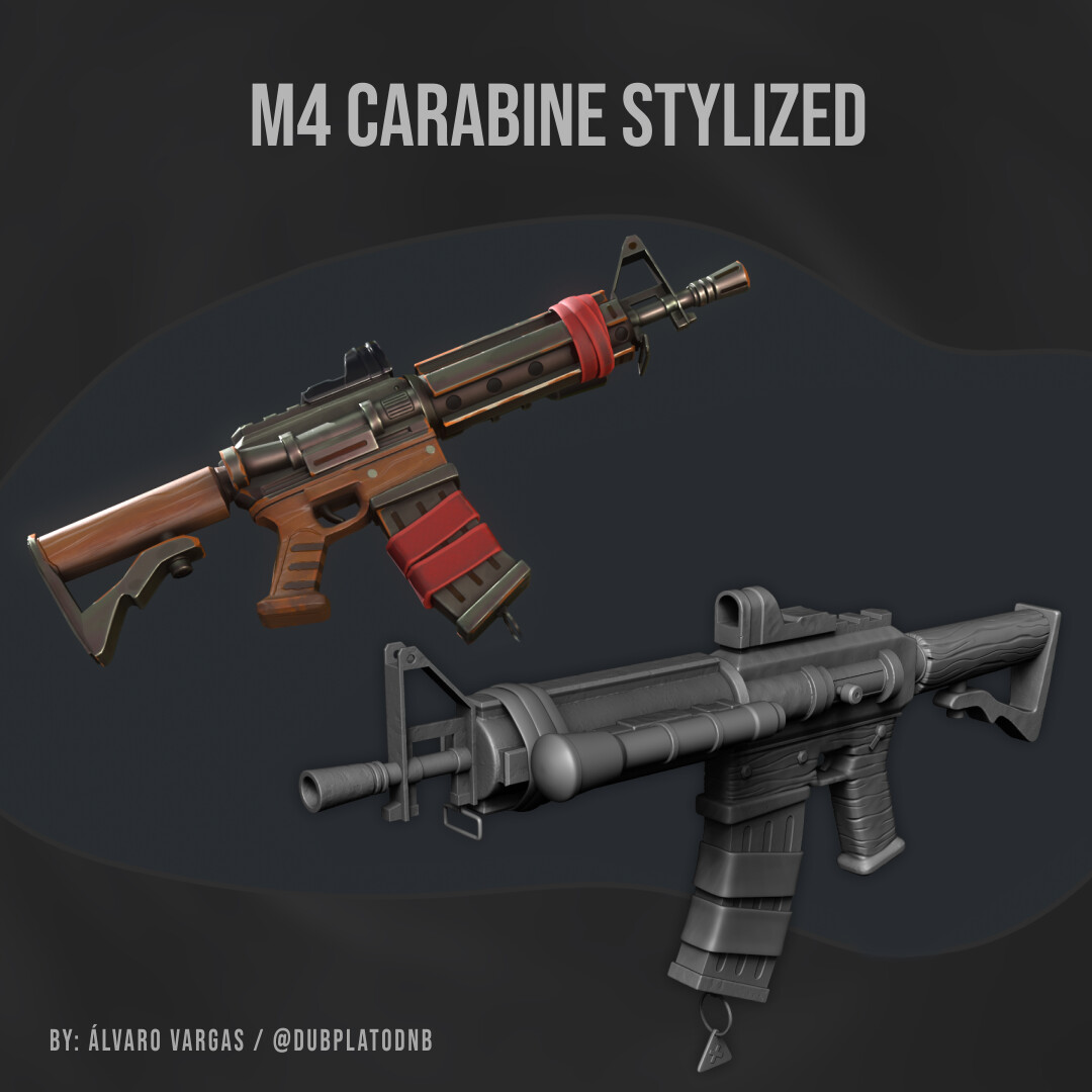 ArtStation - M4 Carabine 3D Modelling