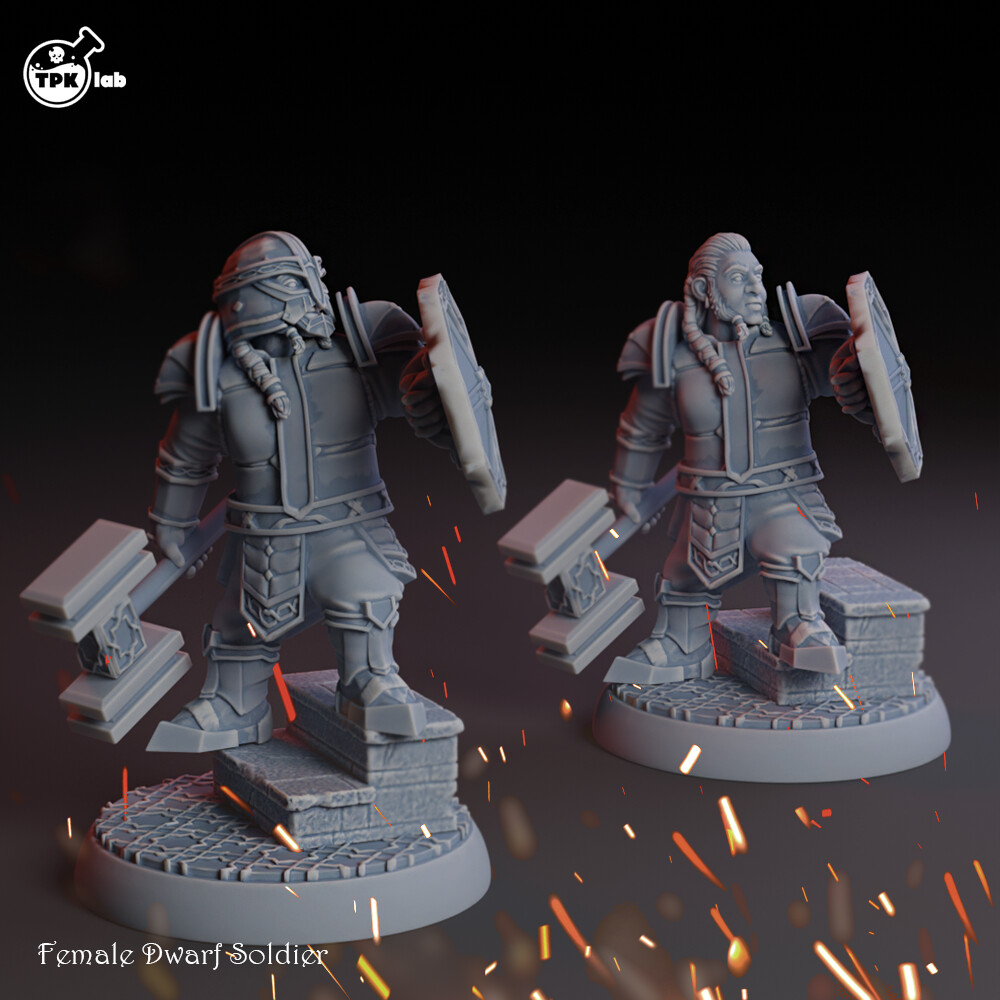 ArtStation - Female Dwarf Soldier for TPKLAB STUDIO