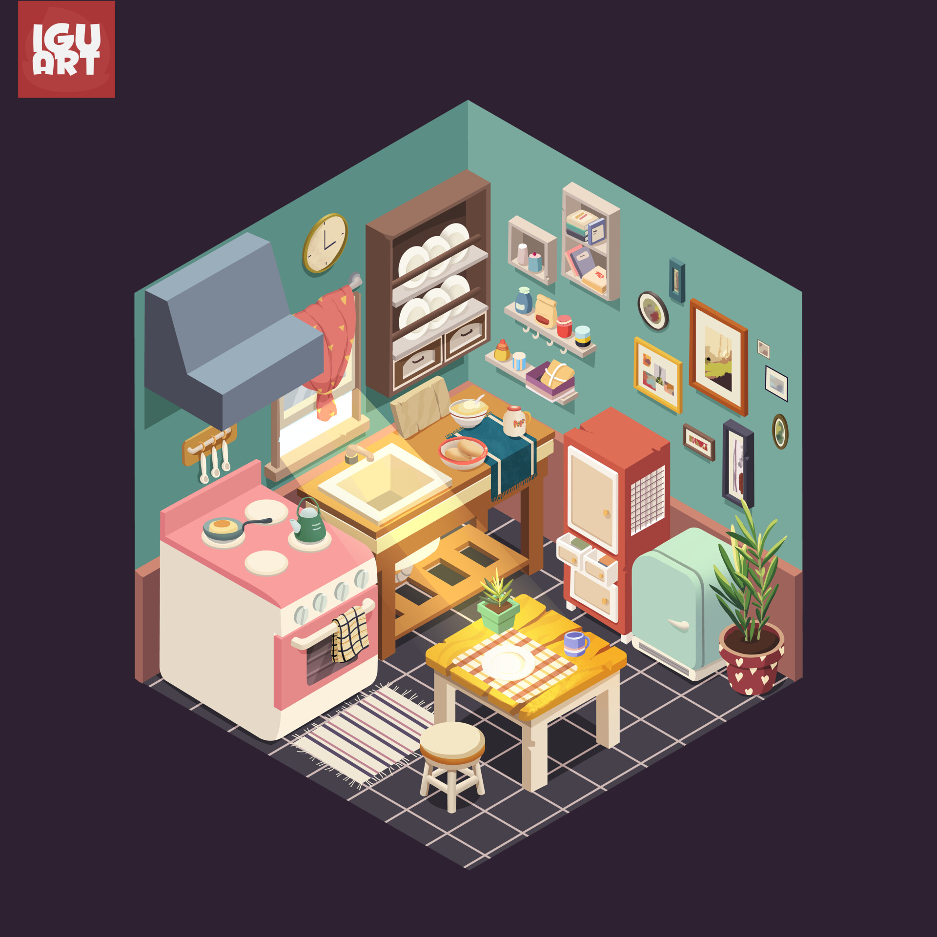 ArtStation - Isometric Room