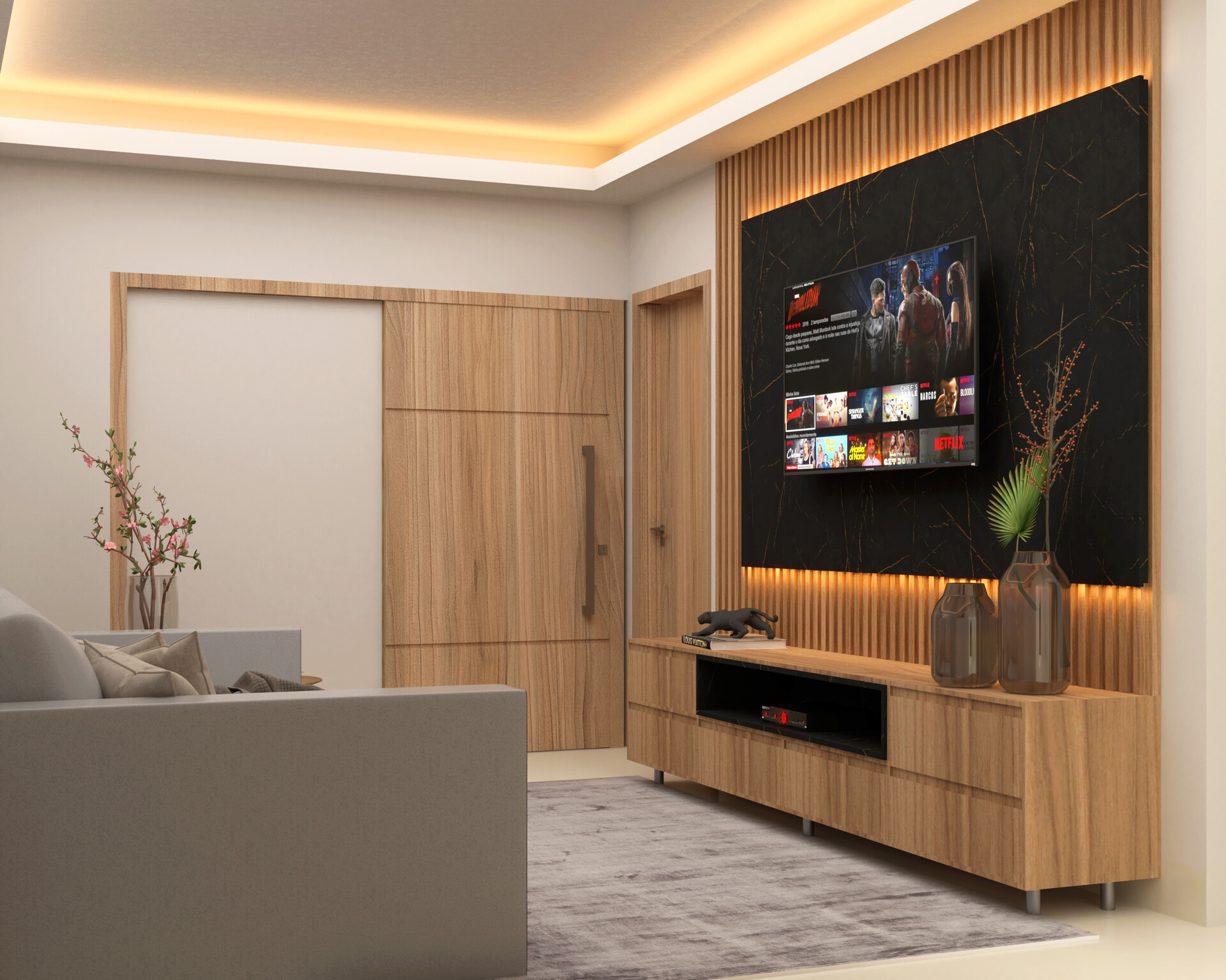 ArtStation - Sala de Tv - Renderização