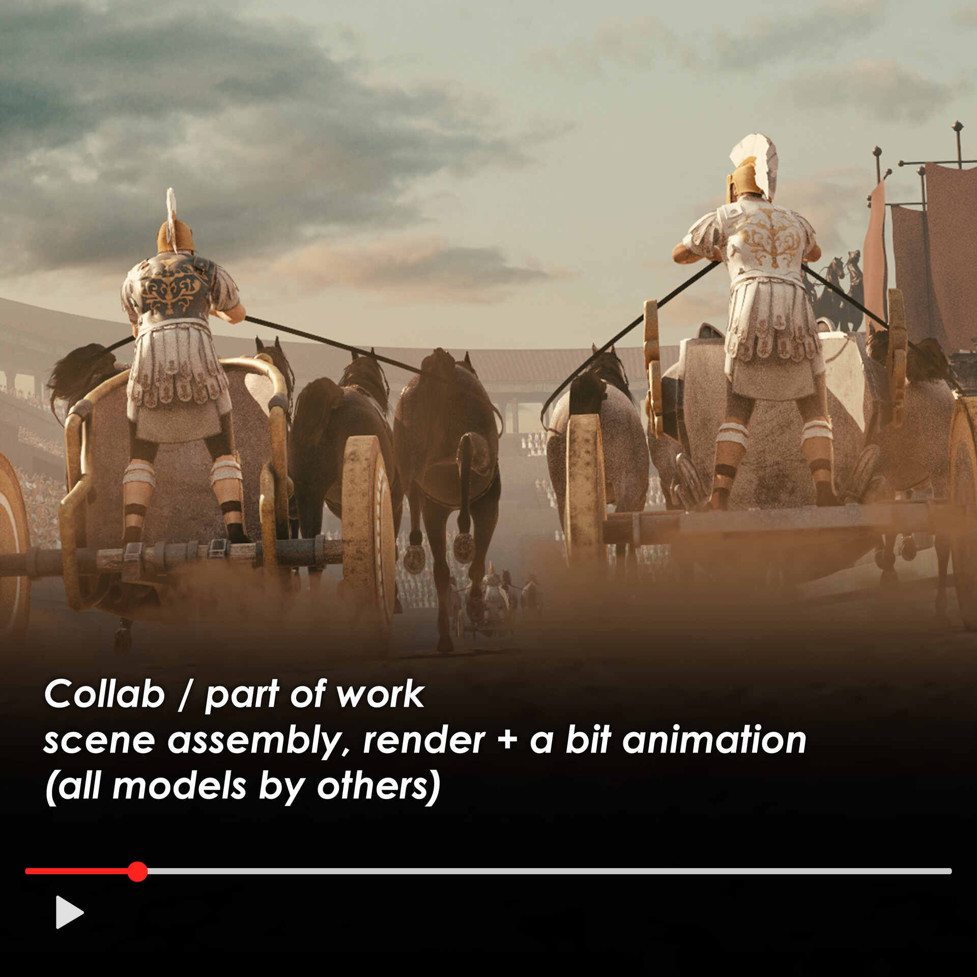 ArtStation - Ancient Arenas trailer: Scene assembly, render + some animation (2021)