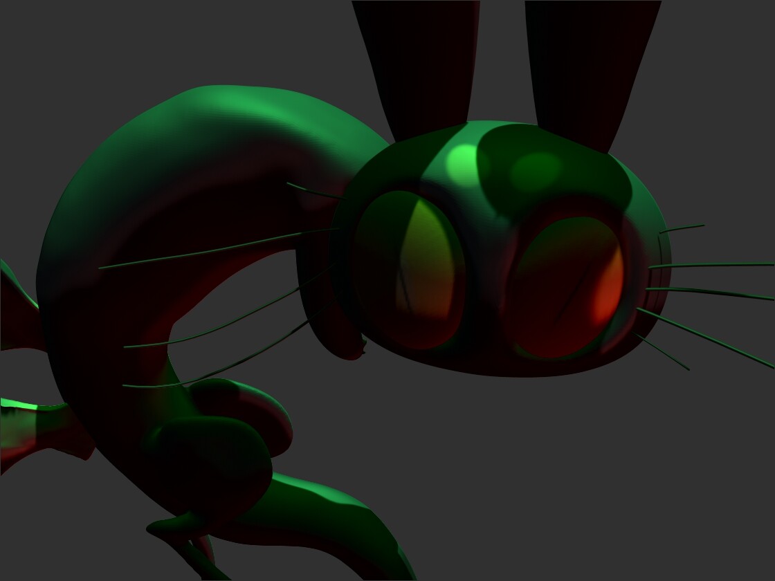 ArtStation - Zbrush 3D rendering (Black cat Spirit of Satoshi Matsuura)