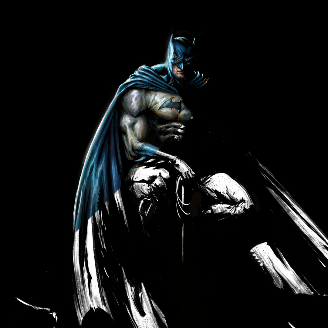 ArtStation - Batman - sketch and color