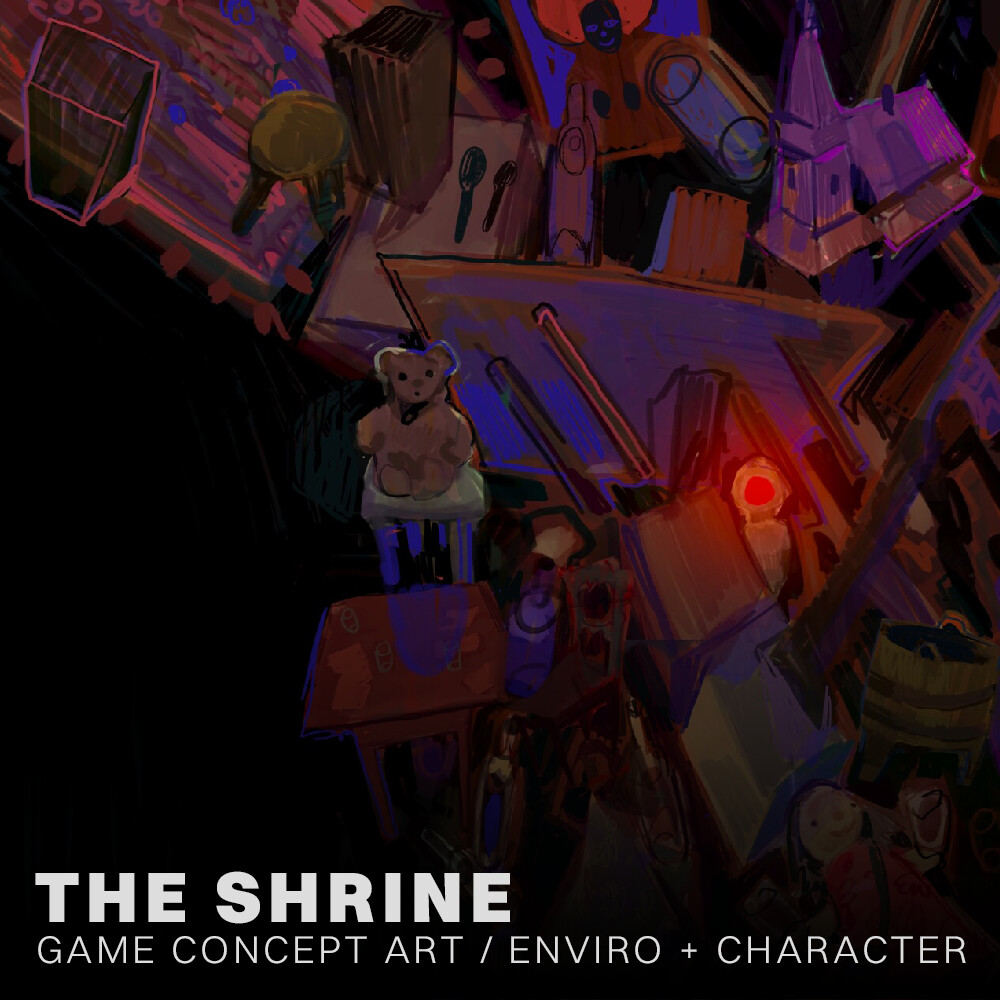 ArtStation - 'The Shrine' game concept art and promotional poster