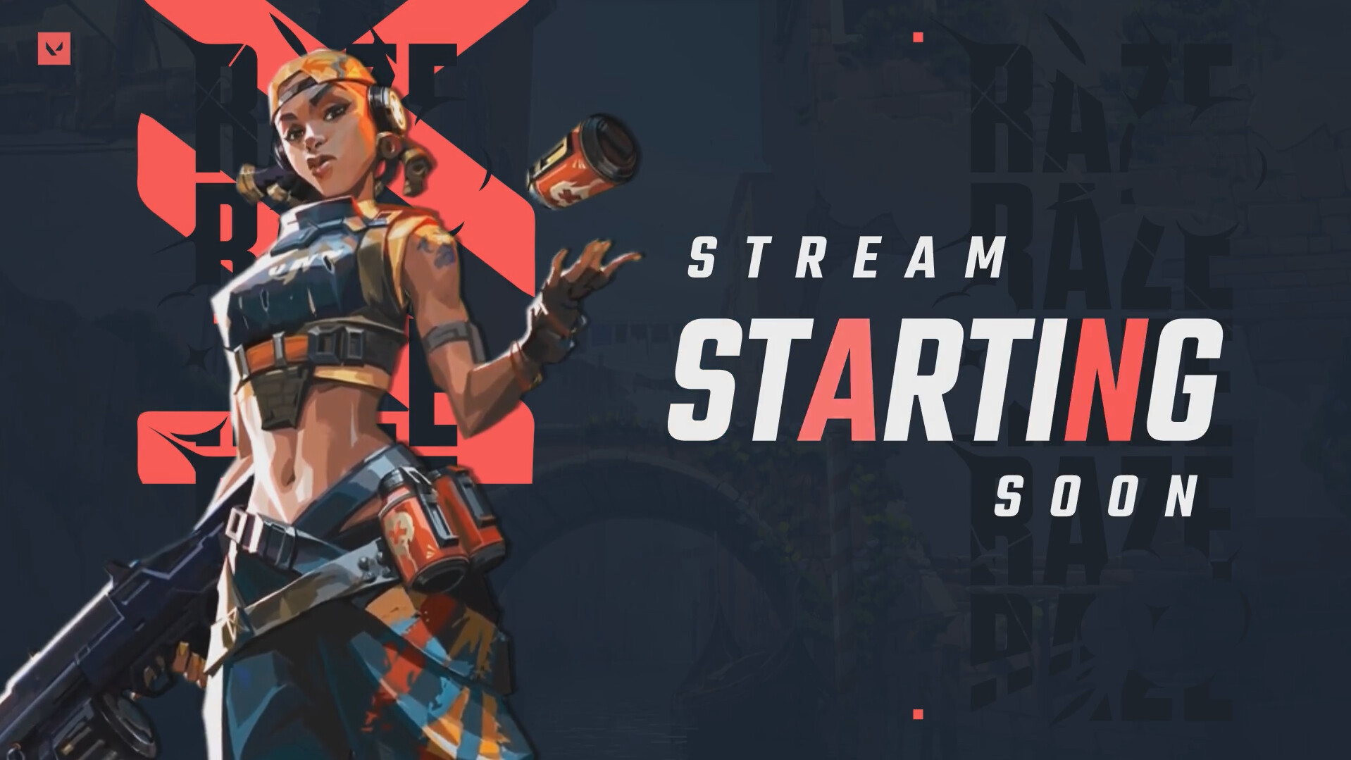 ArtStation - Raze Valorant animated stream screen