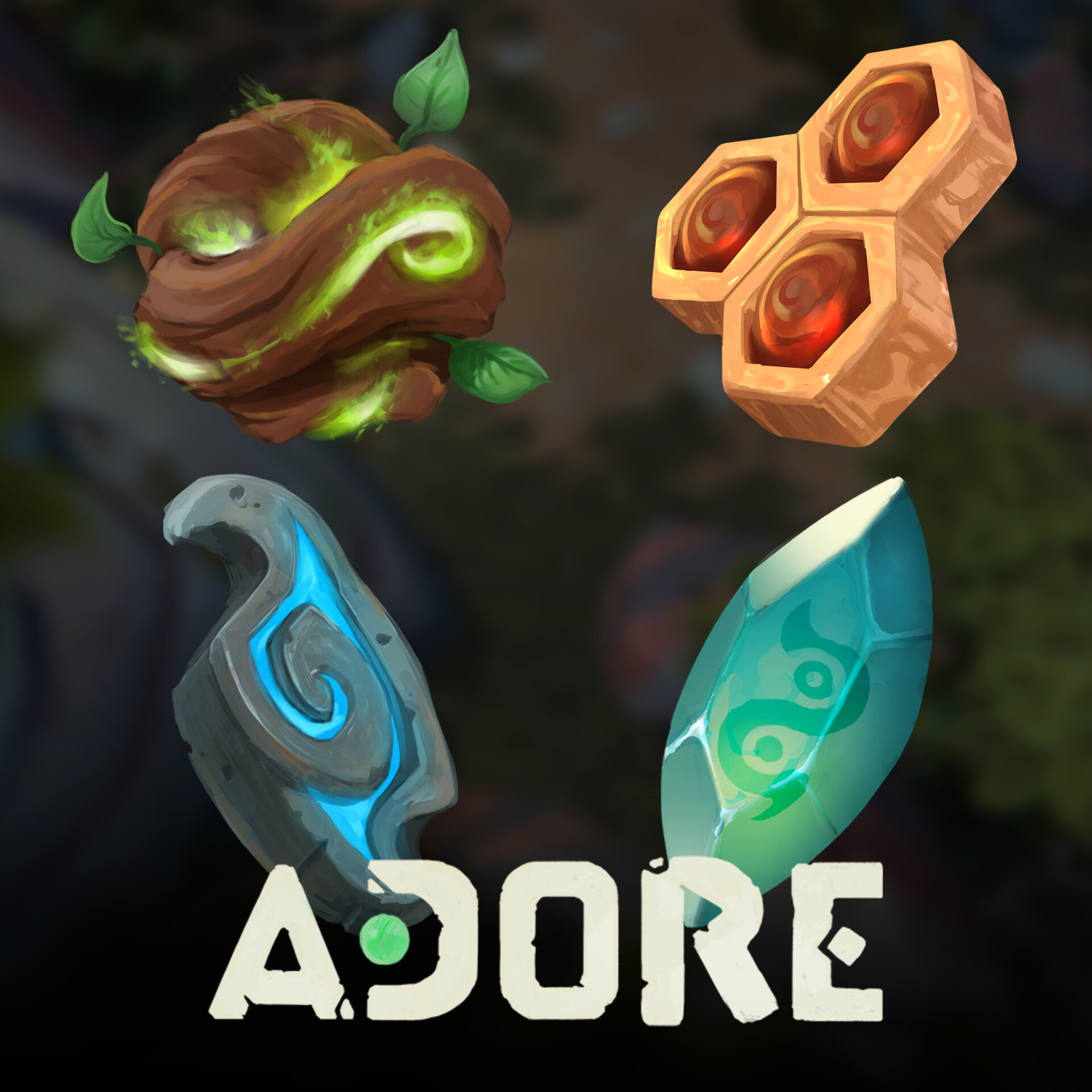 ArtStation - Adore - Foods, Artifacts, Runes, Gems