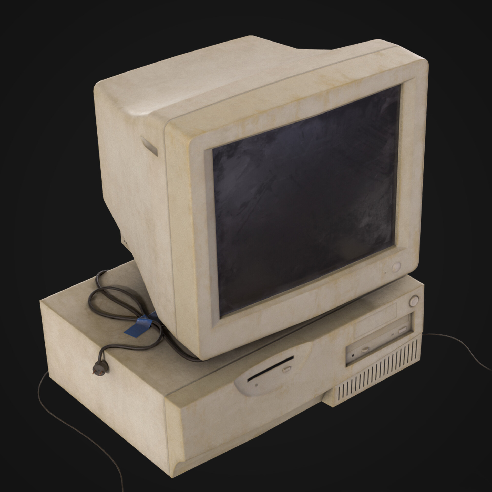 ArtStation - Old Desktop Computer | GameReady Props Model
