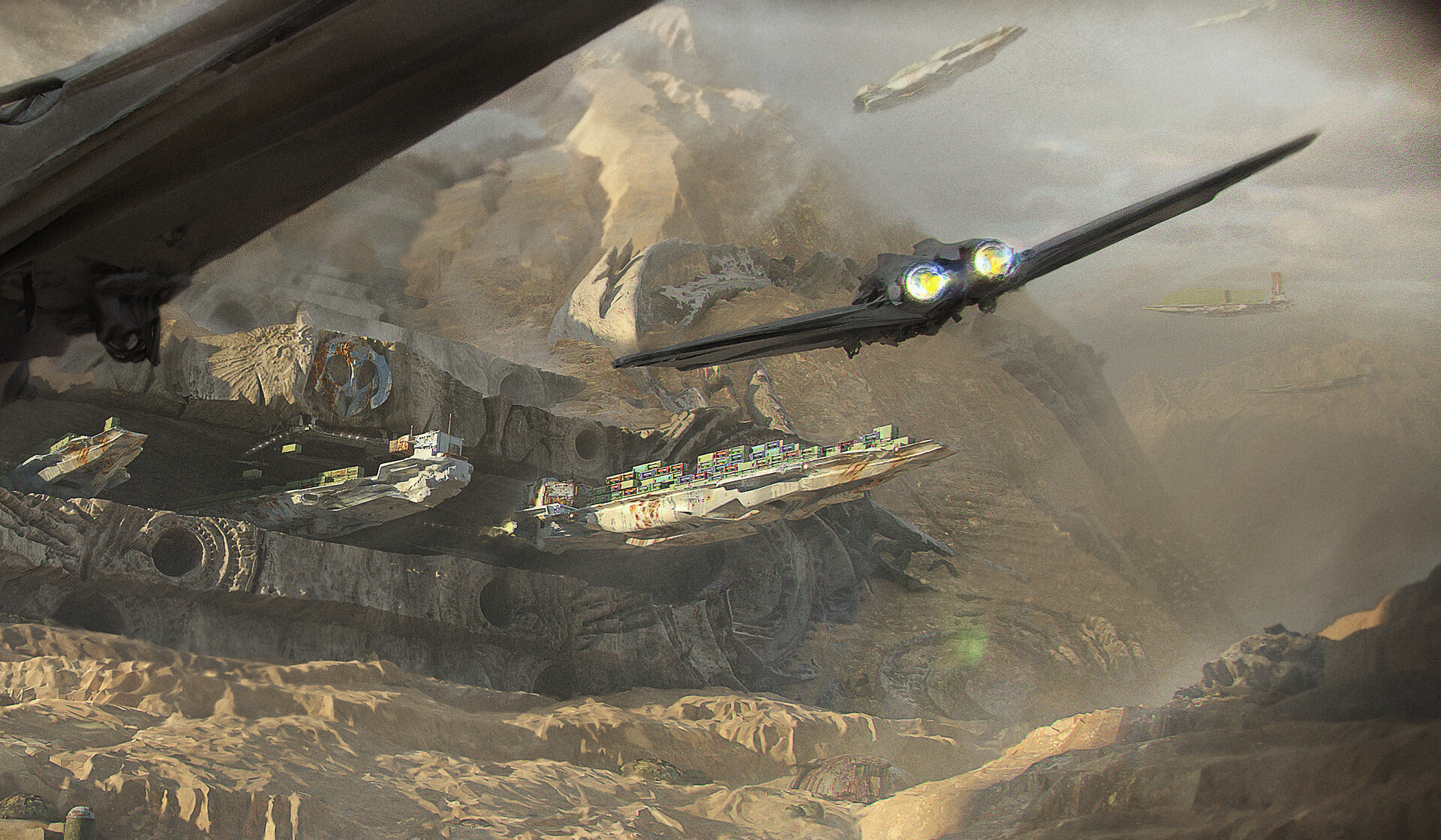 ArtStation - The raging wind is tearing the sails