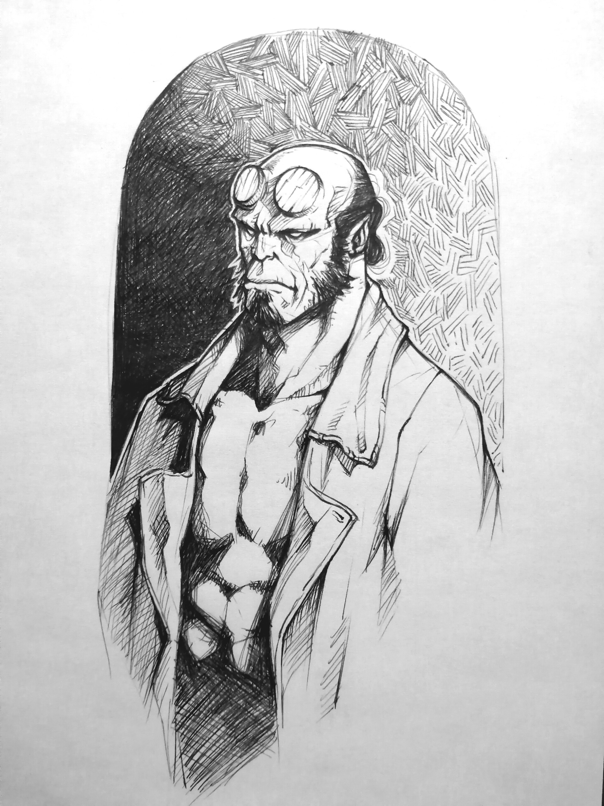 ArtStation - Hellboy sketch
