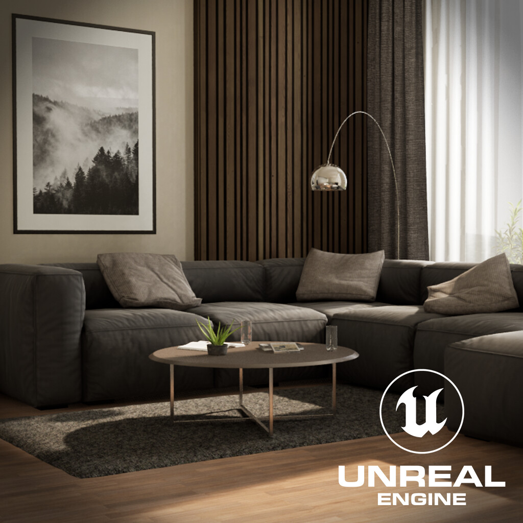 ArtStation - Living room - UE5 Archviz