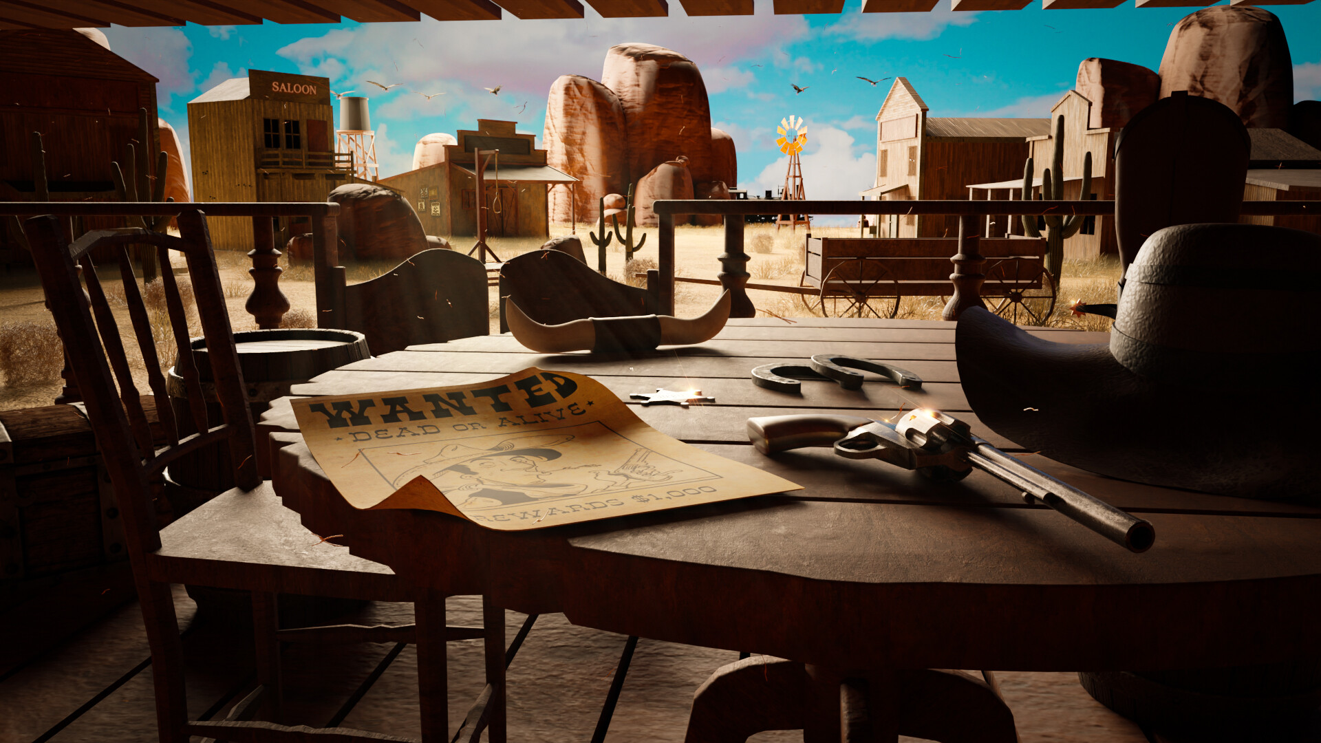 ArtStation - wild west theme town