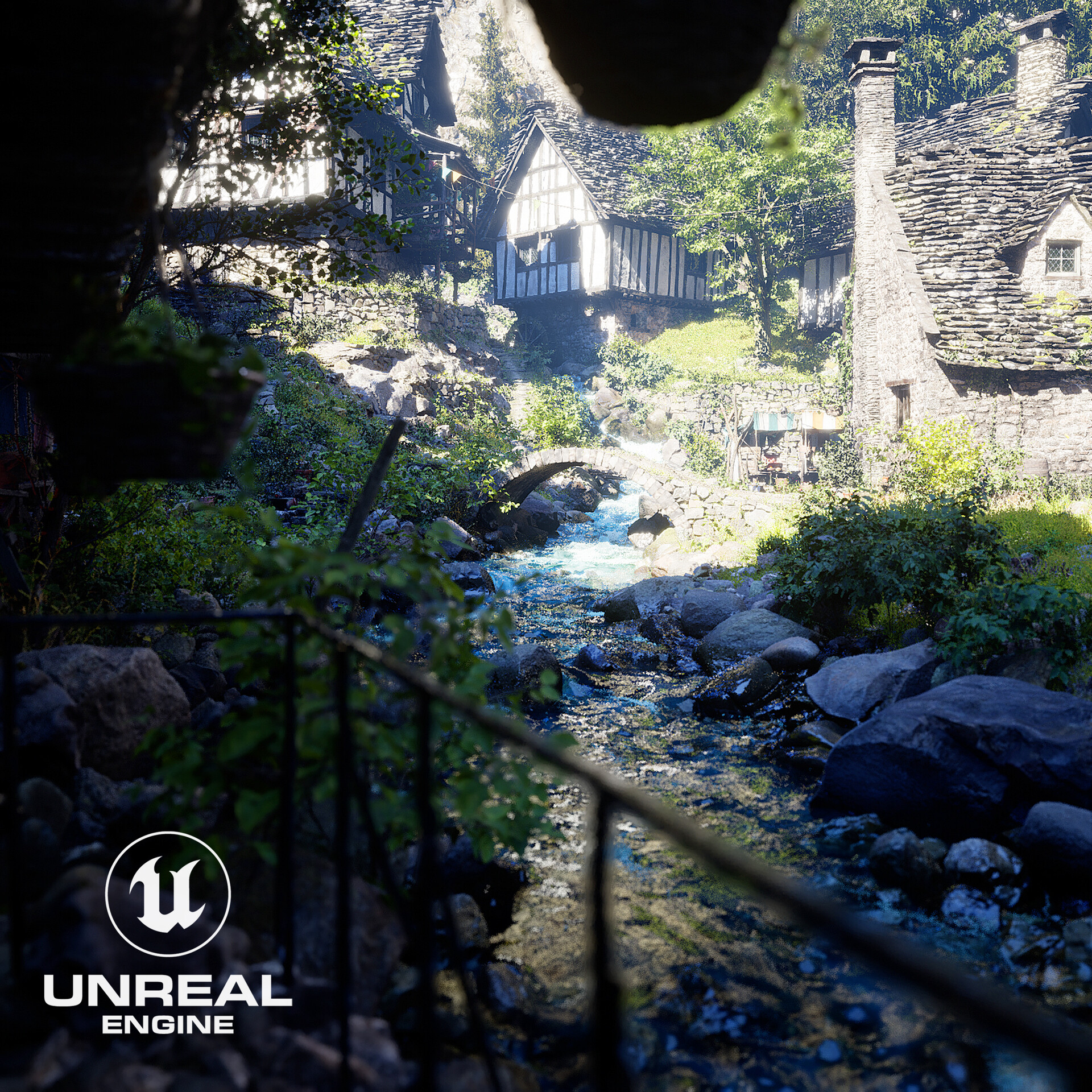 ArtStation - UE5 Environment Art "Cliffwood Village"