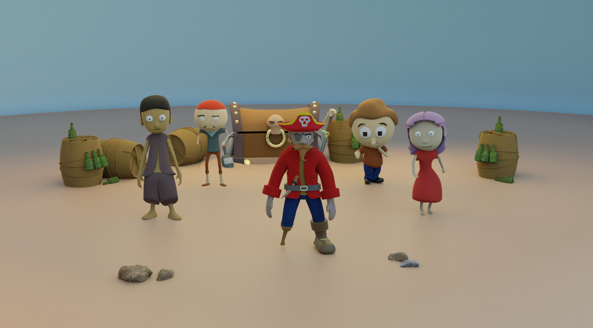 ArtStation - Low_poly_Pirate_Crews