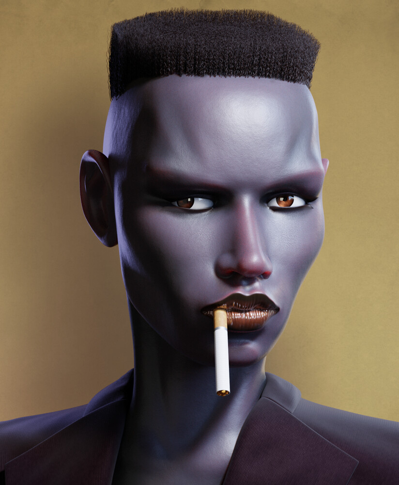 ArtStation - Grace Jones Portrait.