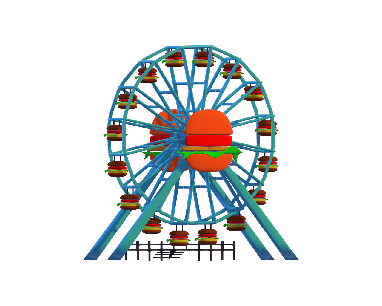 ArtStation - Burger Wheel (cartoon)