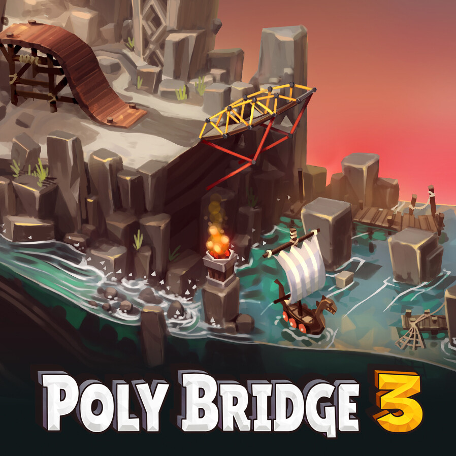 ArtStation - Poly Bridge 3 Concepts - Bifrost Bend