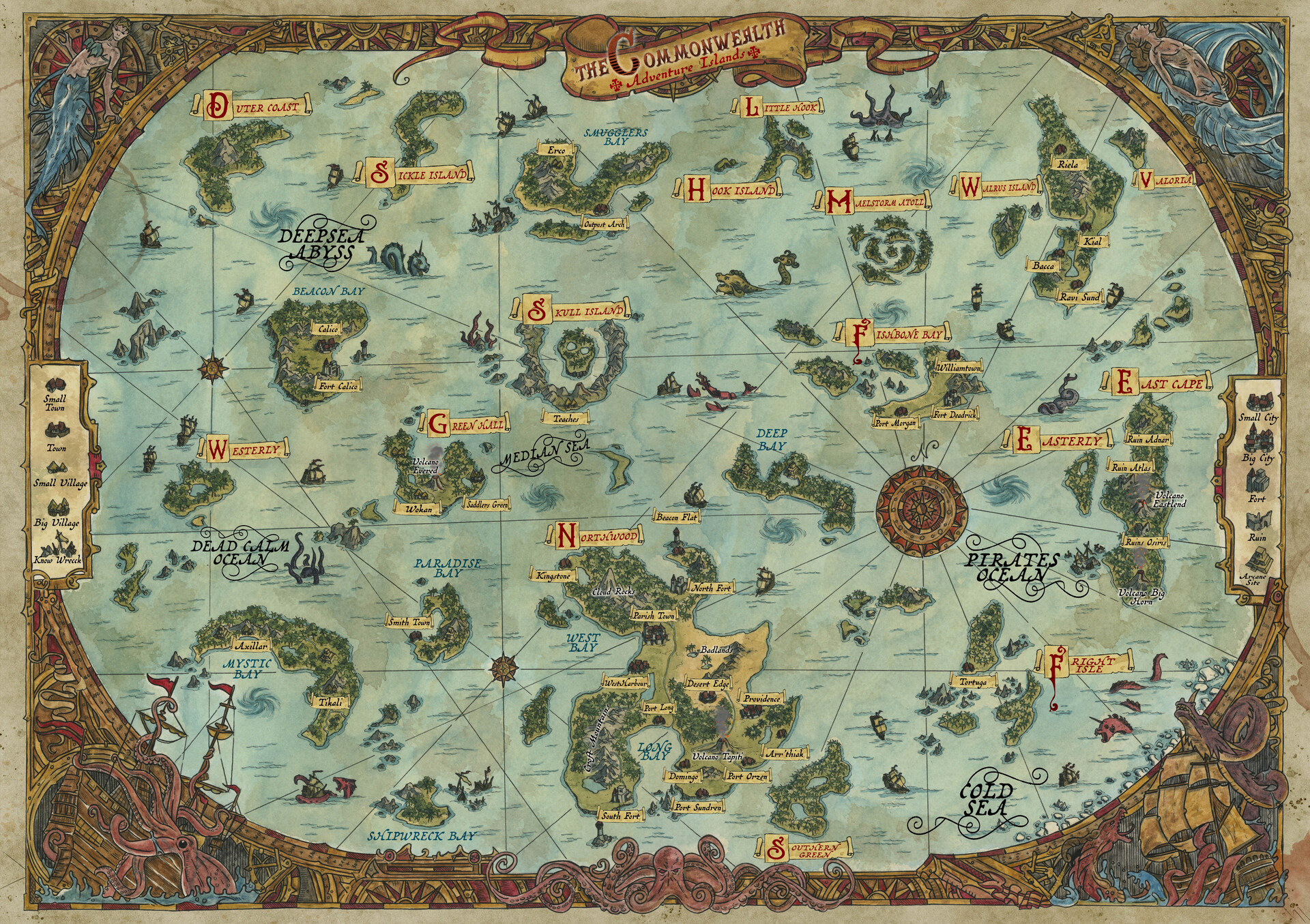 ArtStation - The Commonwealth Adventure Islands map.