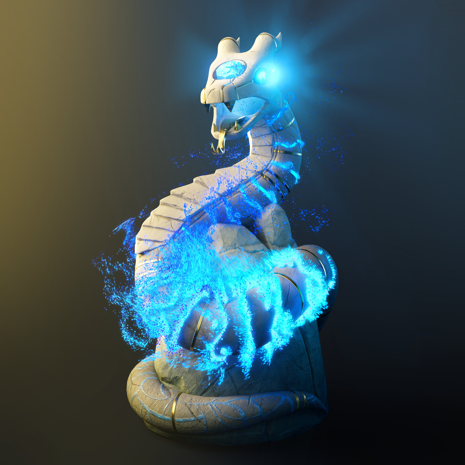 ArtStation - Atlantis Odyssey Snake Statue