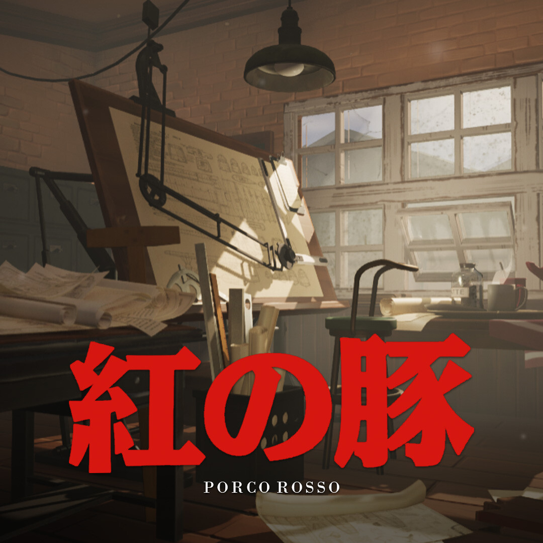 ArtStation - Fio's Drafting Room | 3D Stylized Environment | UE5