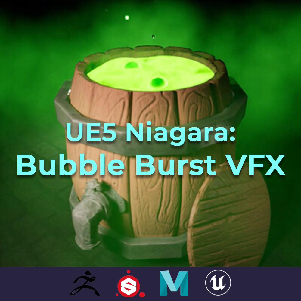 ArtStation - Stylized Barrel & Bubble Burst VFX