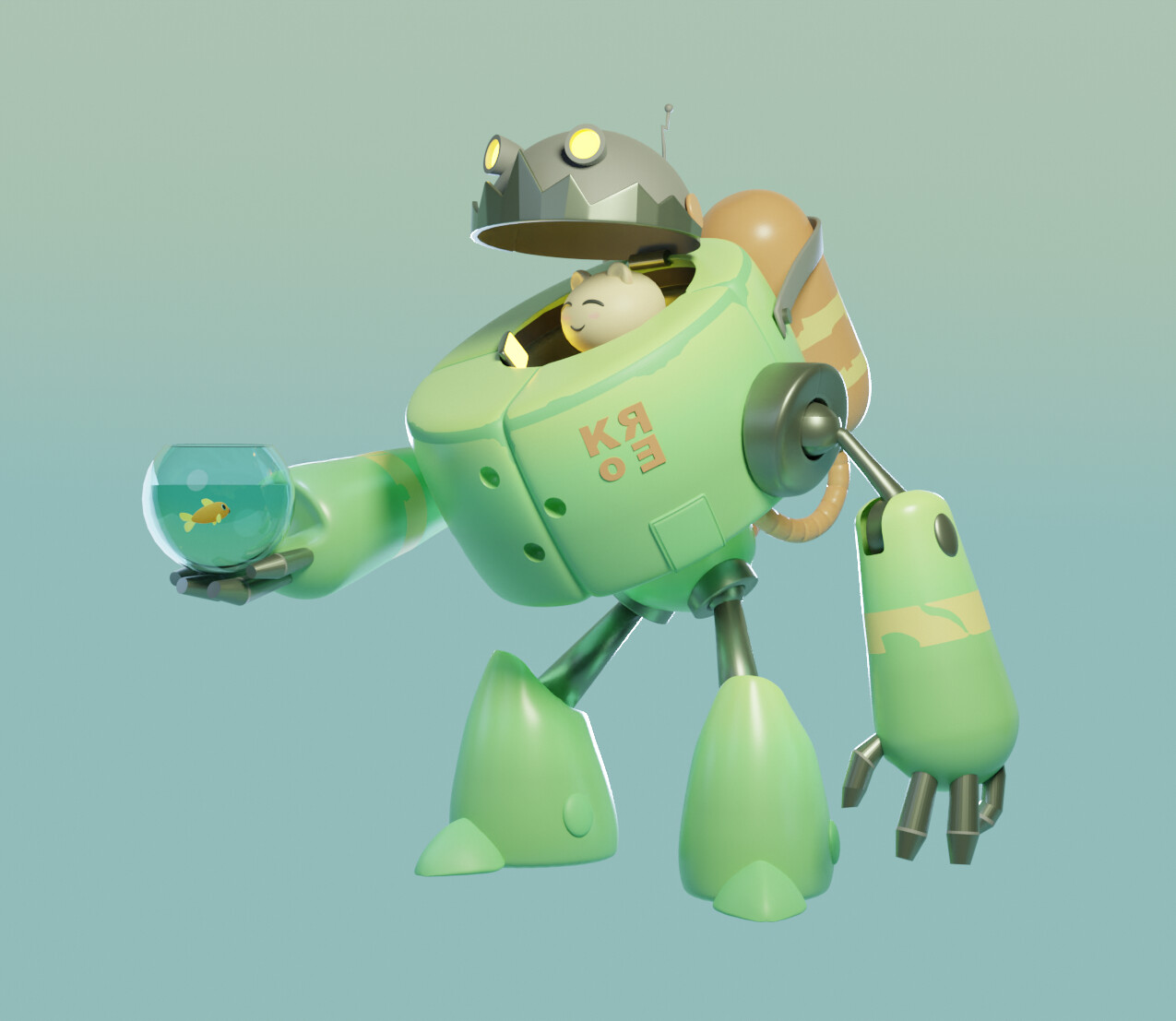 ArtStation - Robot and his pet.