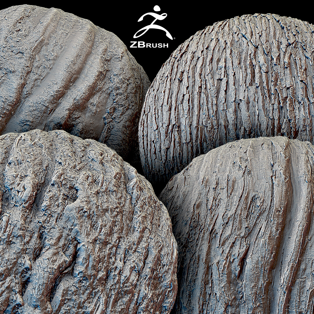 ArtStation - Ultra HQ Tree Bark Seamless Sculpt Zbrush brushes + Alphas ...