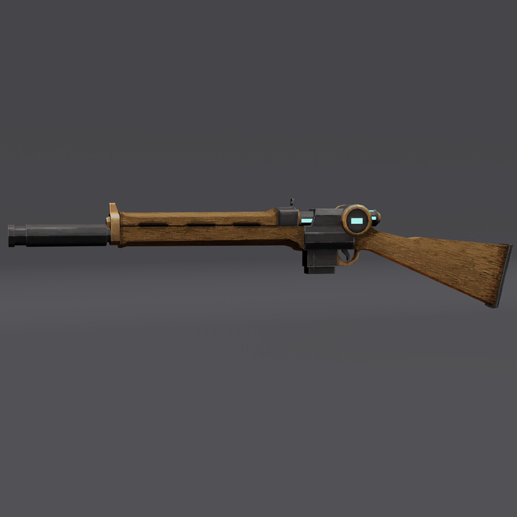 ArtStation - Stylized magic rifle