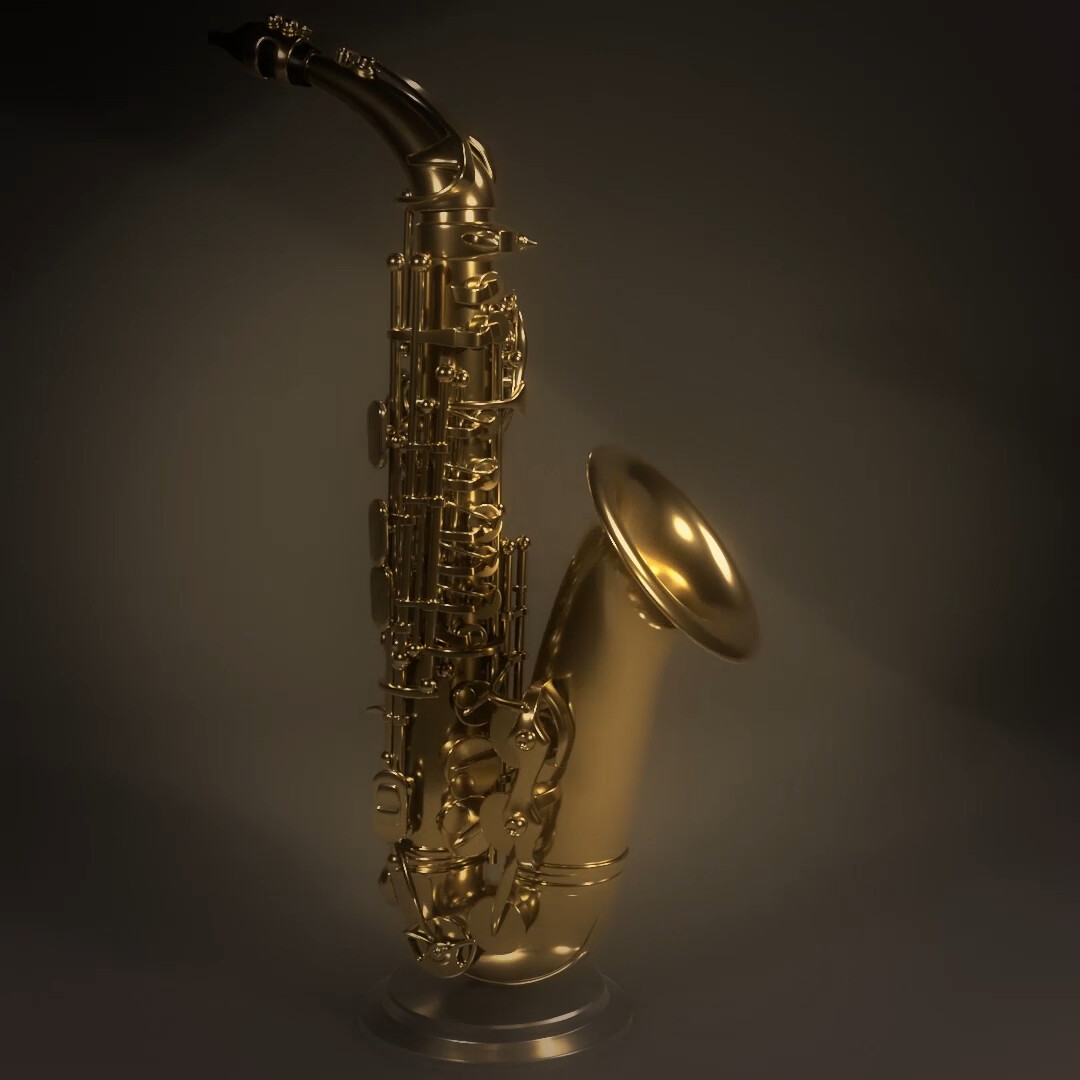 ArtStation - Saxophone 3D modeling