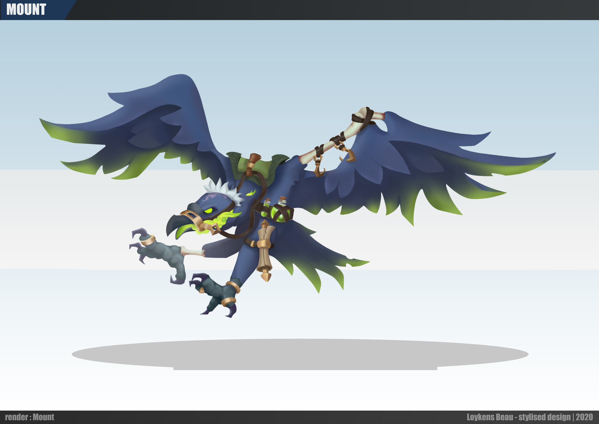 ArtStation - Fantasy mount - stylised design project for Howest DAE GGP2