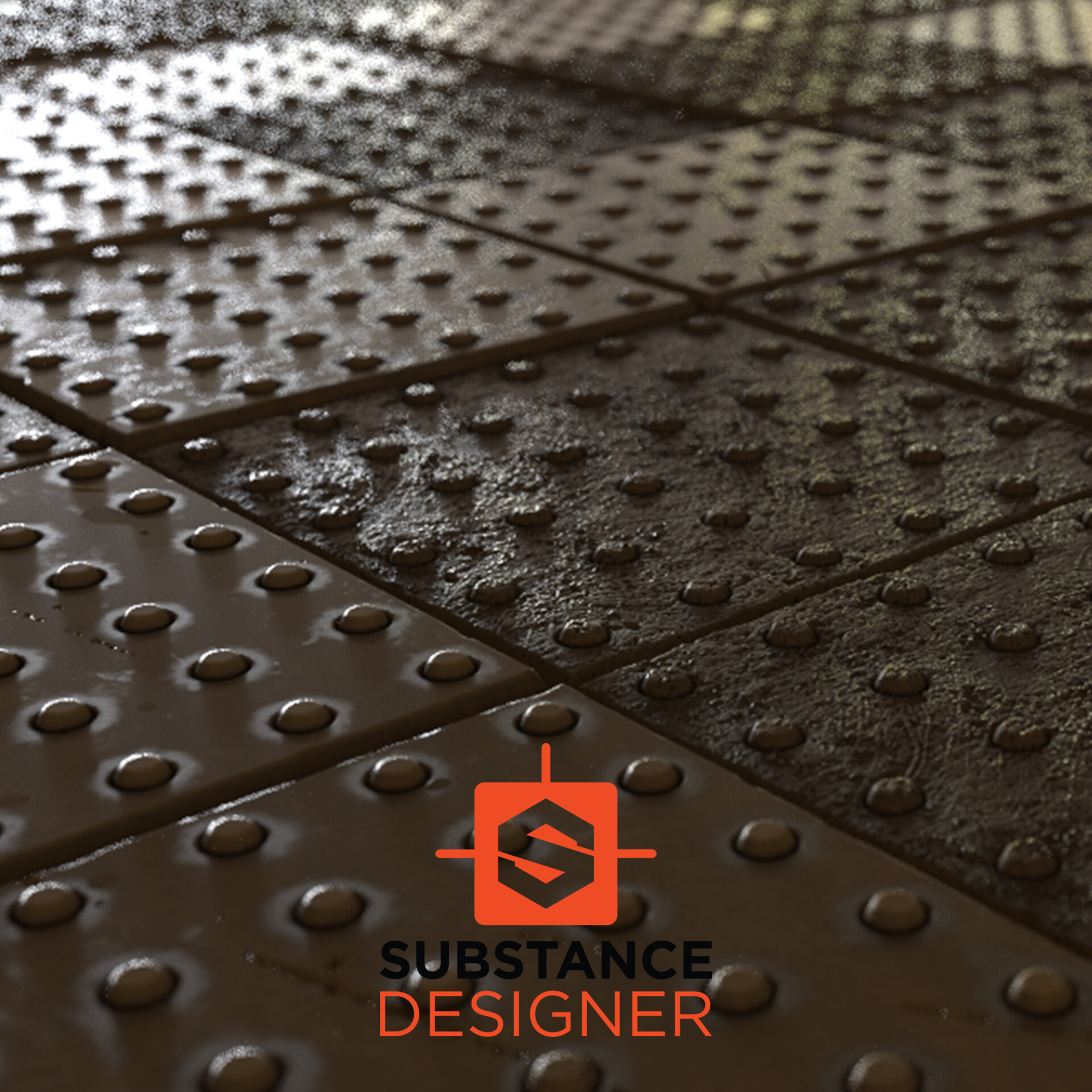 ArtStation - Tactile Paving Tiles - Seamless Game Ready Material