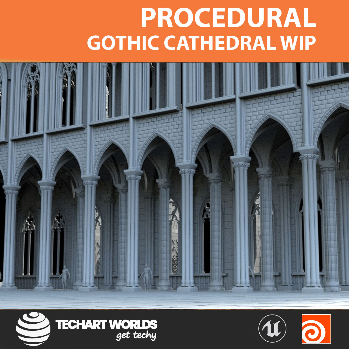 ArtStation - Procedural Gothic Cathedral - WIP