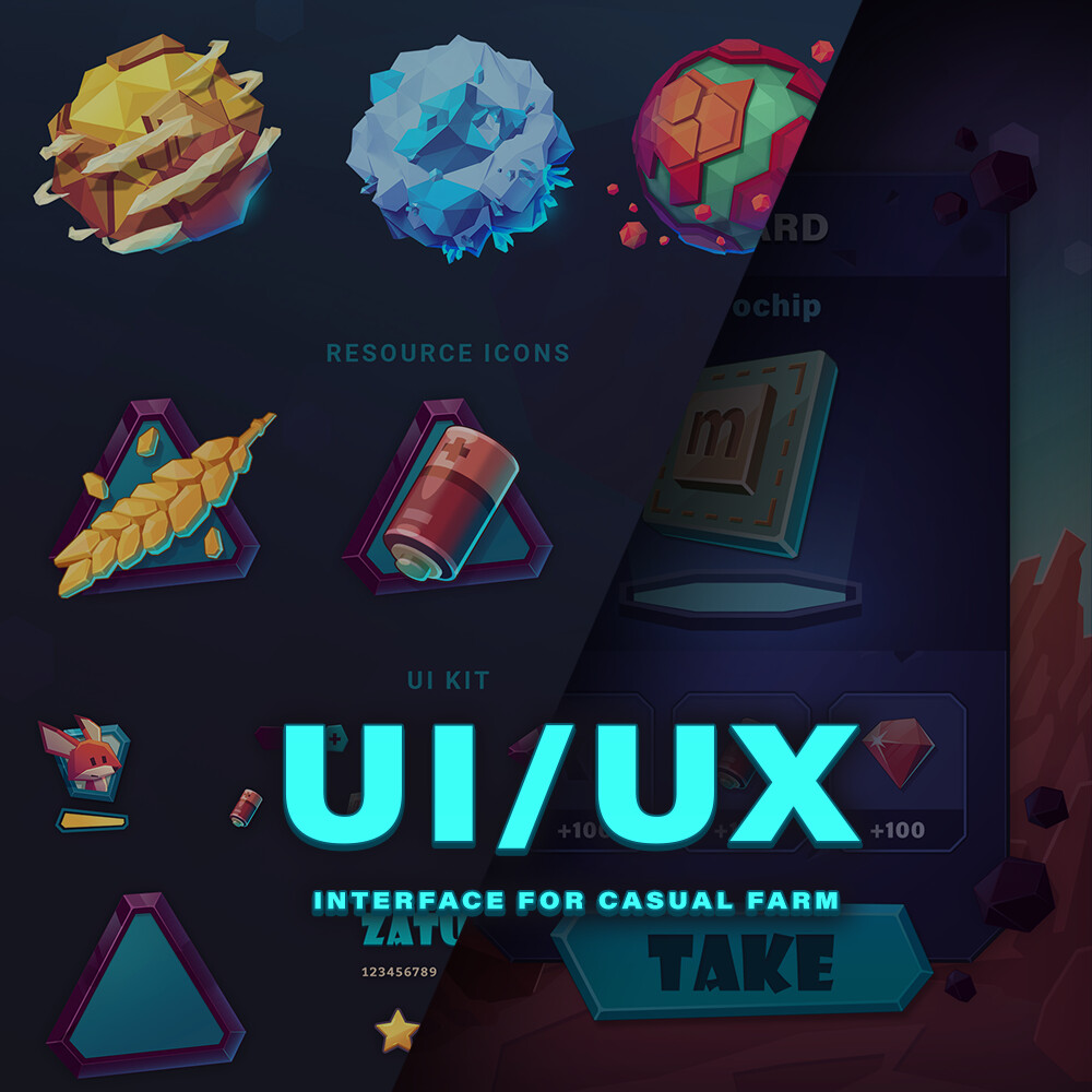 ArtStation - Space Farm UI/UX