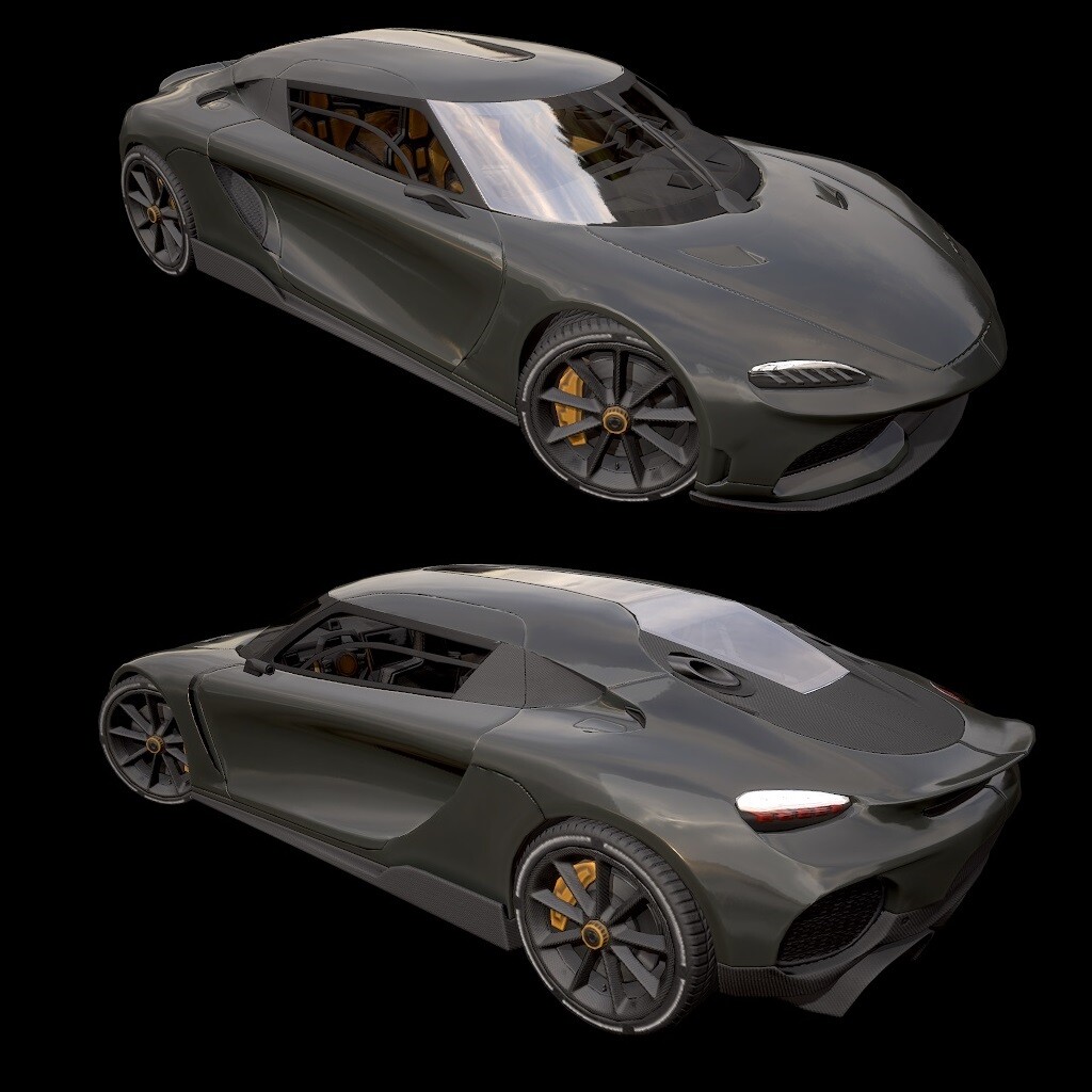 ArtStation - Koenigsegg Gemera (Low-Poly Racing Mobile Game)