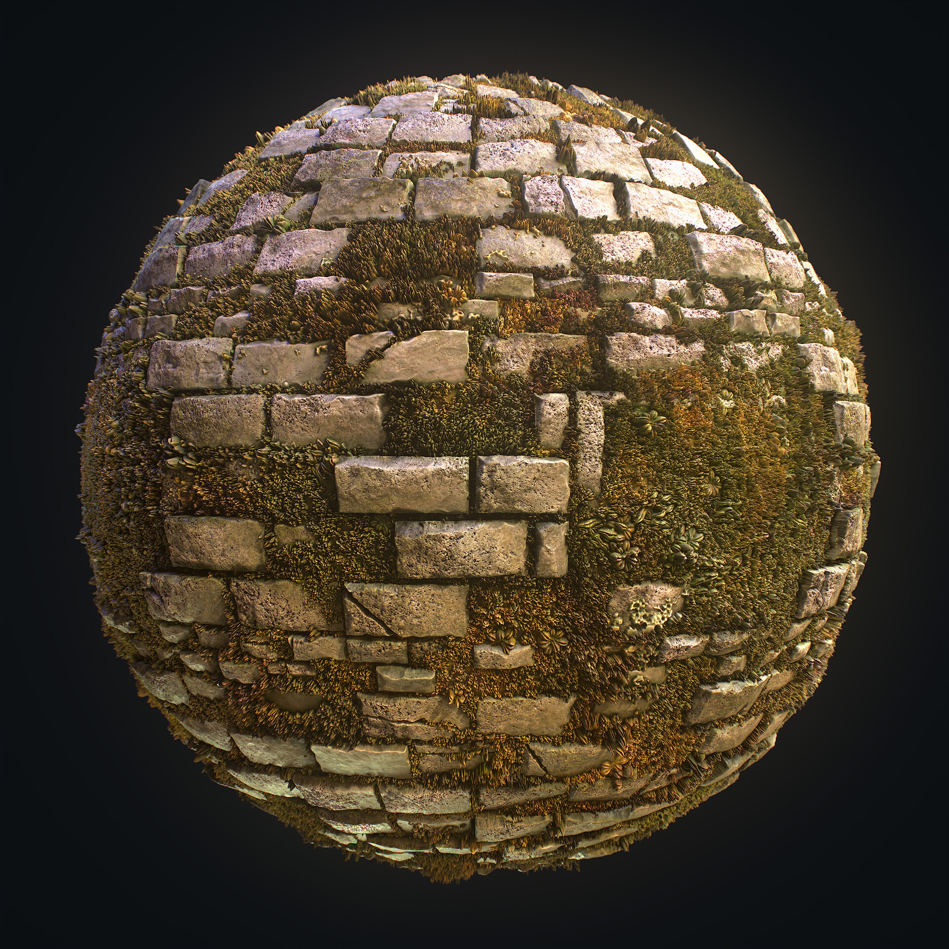 ArtStation - Mossy Bricks