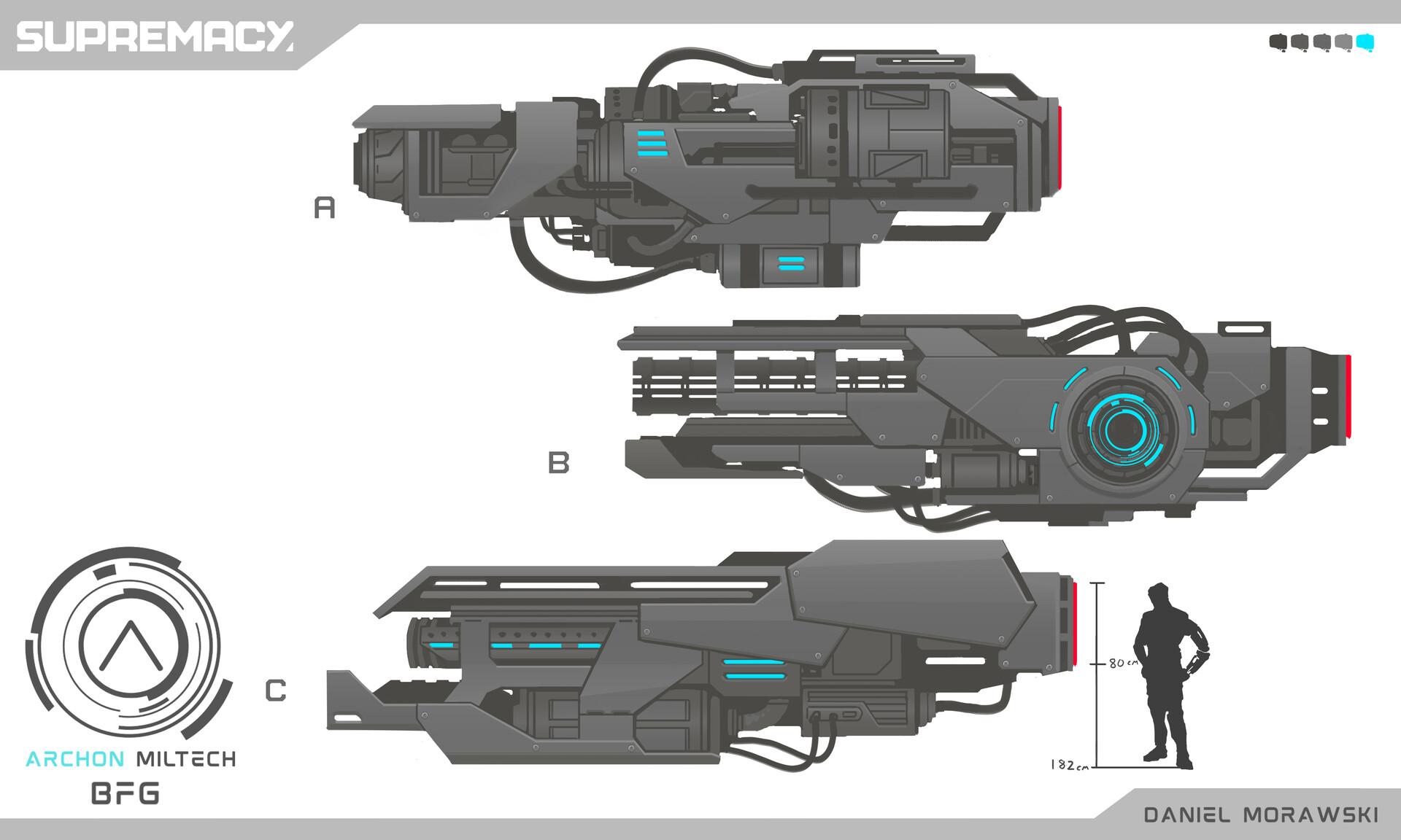 ArtStation - Archon Miltech Weapon Design Sketches : BFG