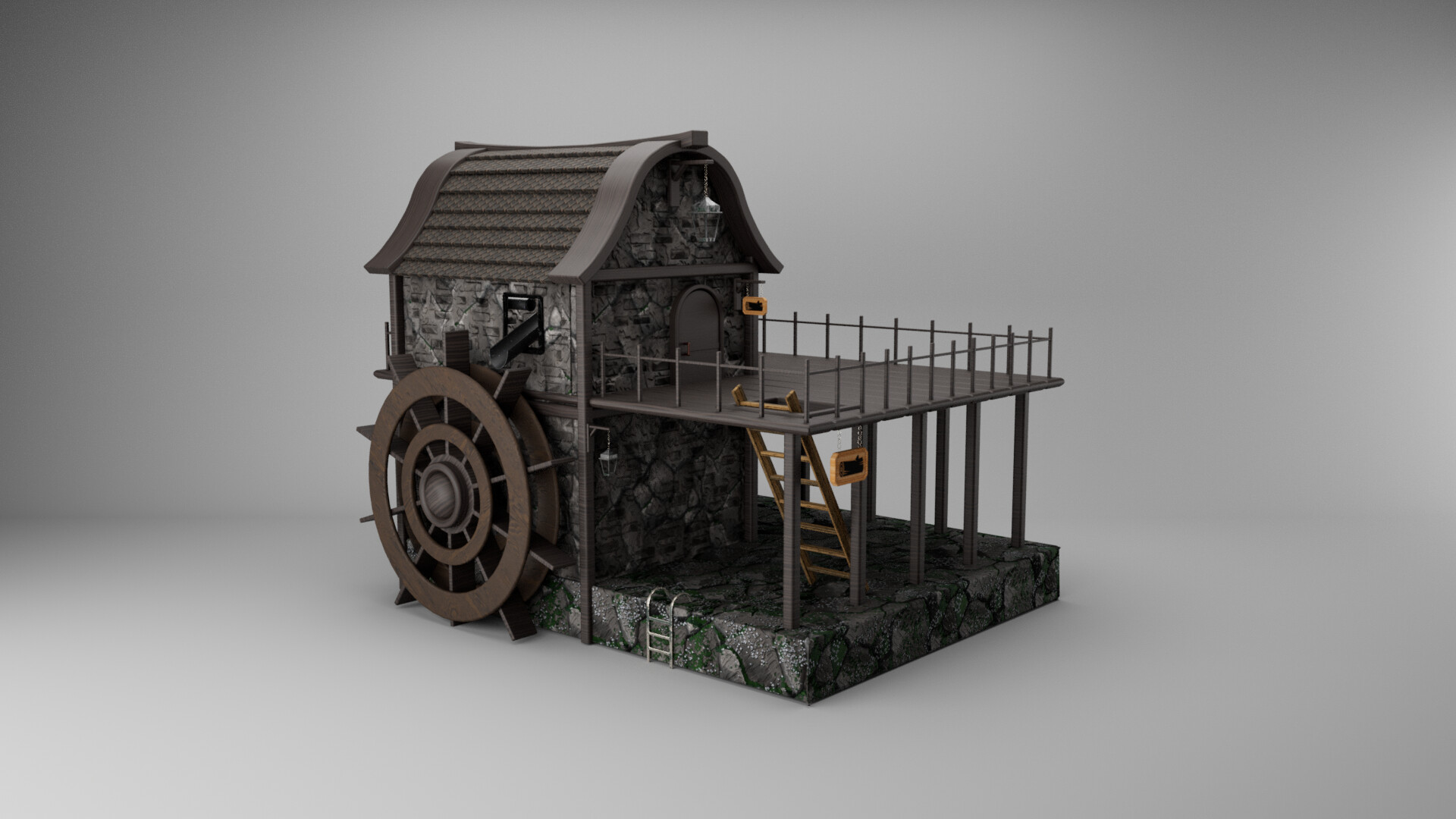ArtStation - Water Wheel House