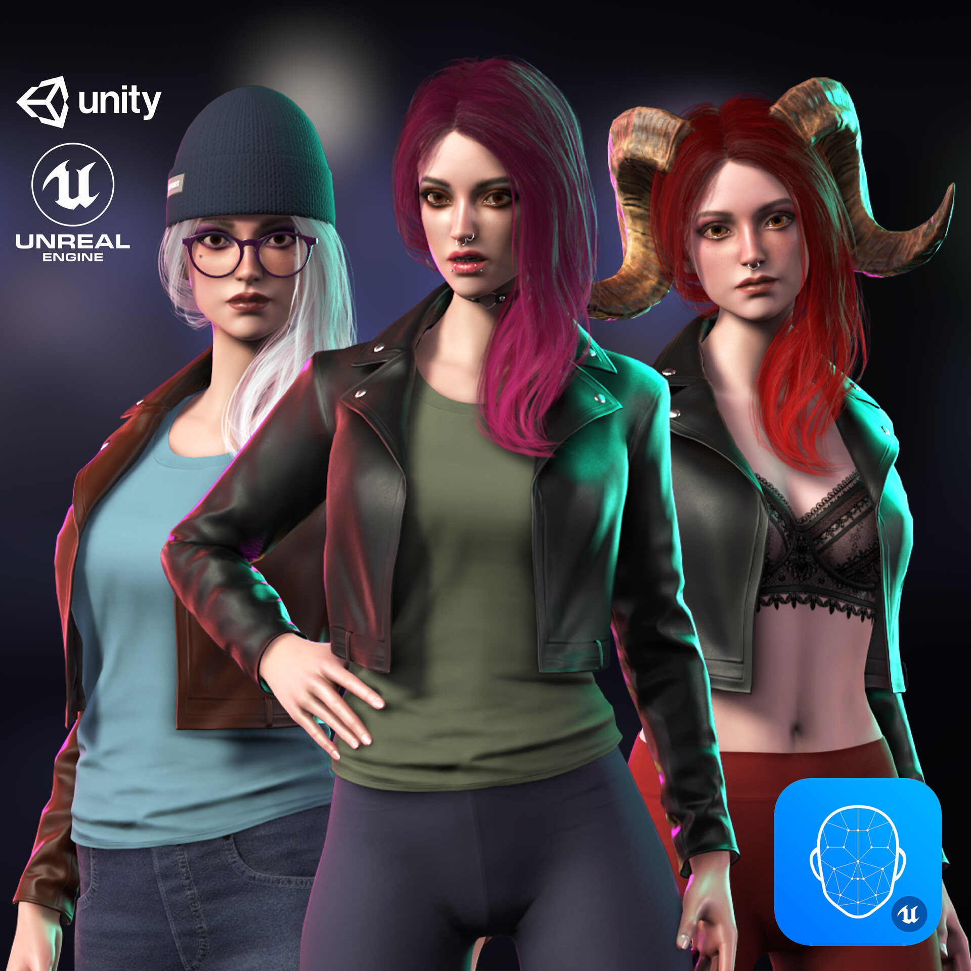 ArtStation - Streetwear Girls Pack - Girl 1 - Game-Ready Low-Poly 3D ...