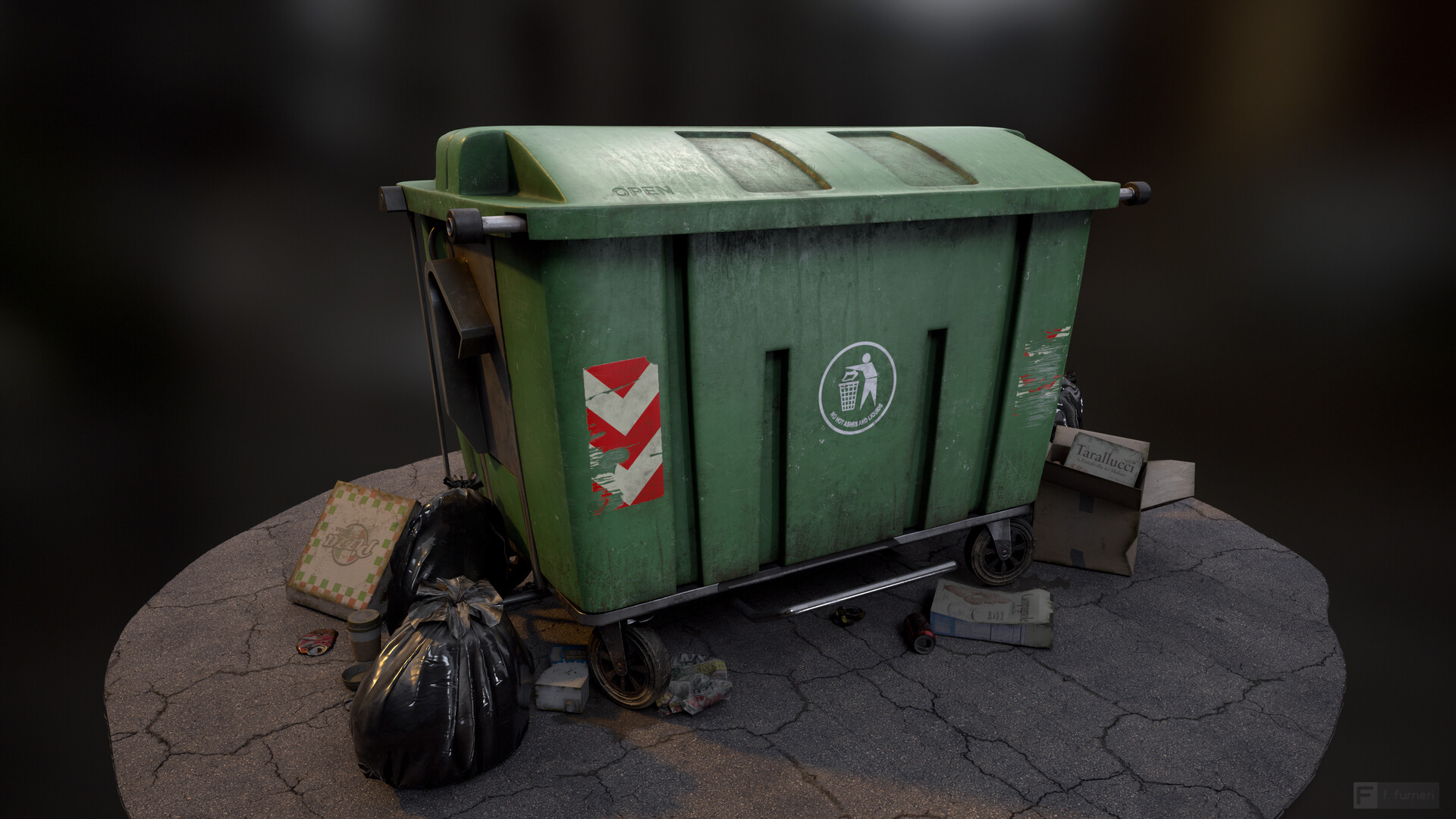 ArtStation - PBR 3D Dumpster with Details