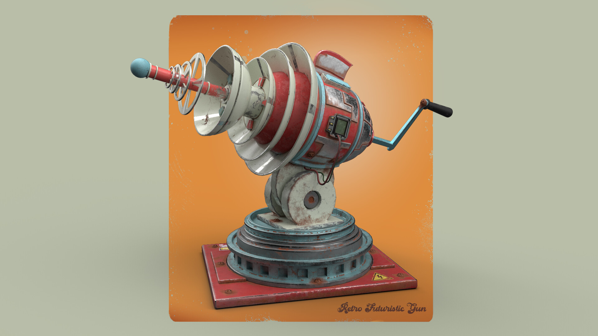 ArtStation - Retro Futuristic Gun